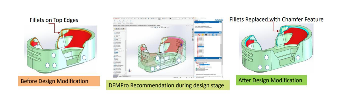 DFMPro Recommendations for Cost Savings in Manufacturing